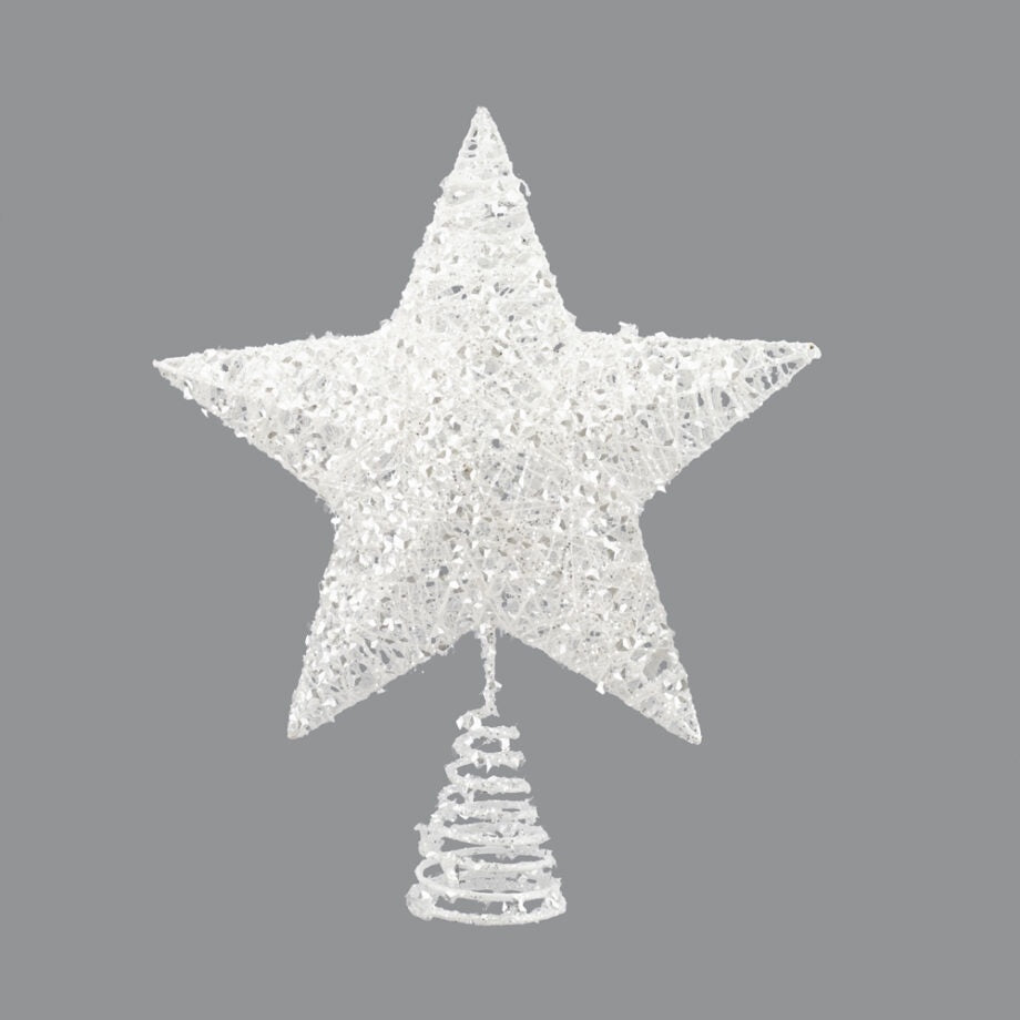 Sparkling White Star Tree Topper – Glendas Christmas Cottage