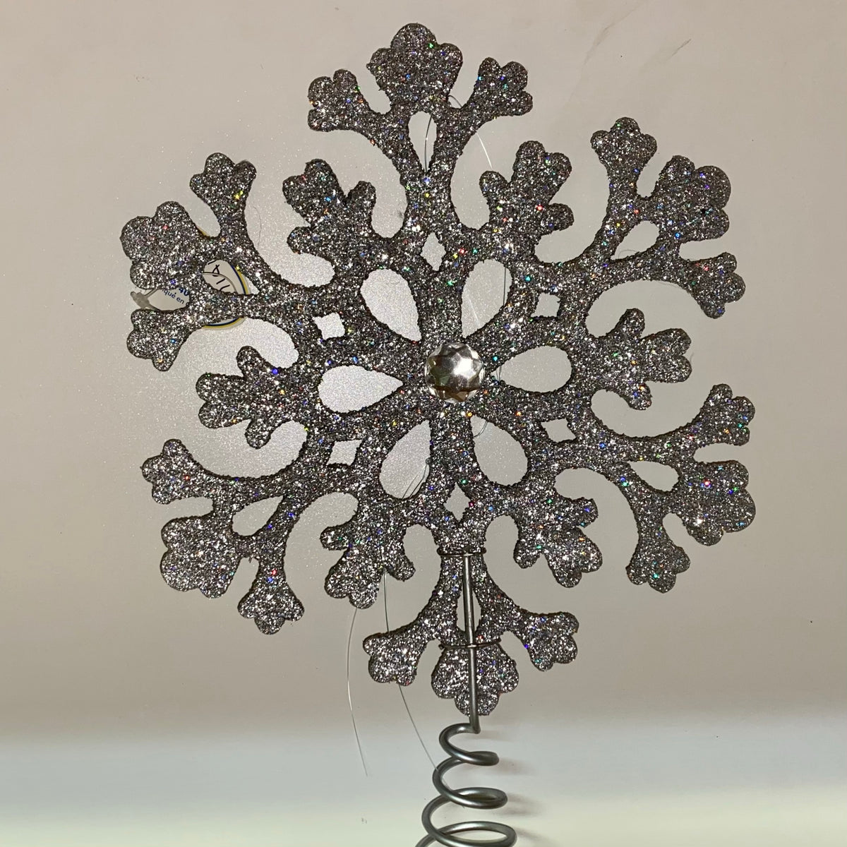 Silver Snowflake Tree Topper – Glendas Christmas Cottage