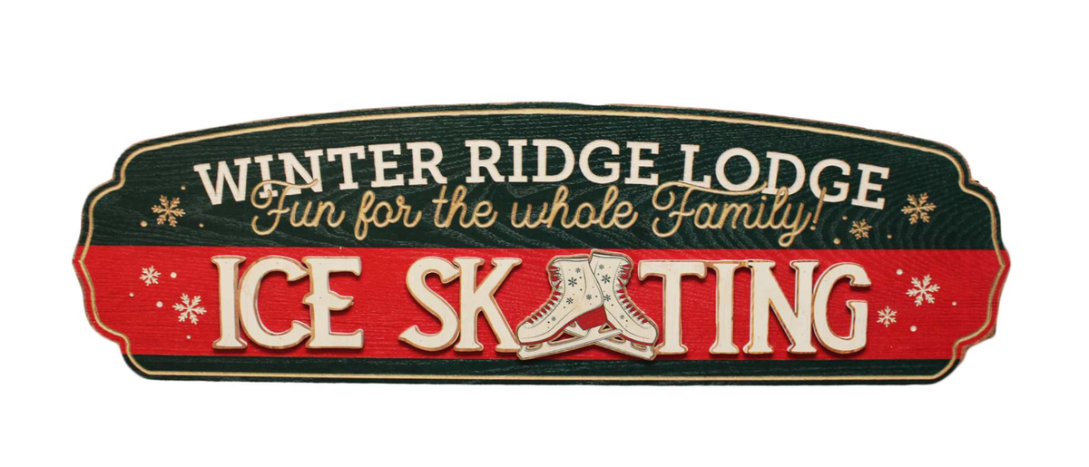 Vintage Ice Skating Sign – Glendas Christmas Cottage