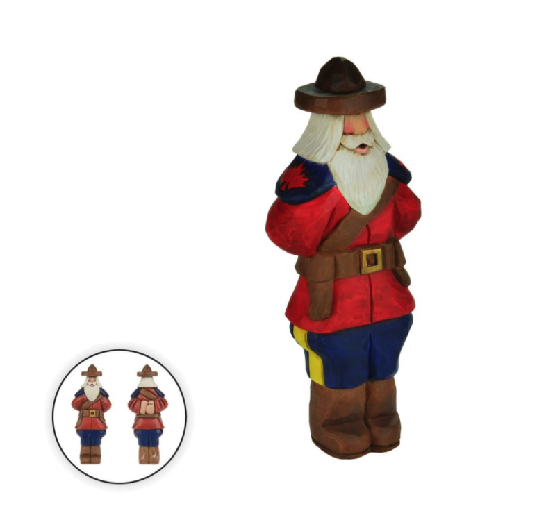 Canadian Carved Mountie Santa – Glendas Christmas Cottage