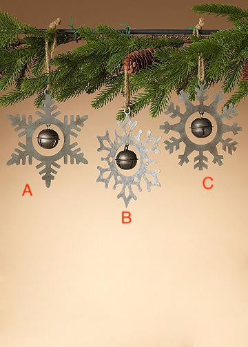 Metal Snowflake Bell Ornament – Glendas Christmas Cottage